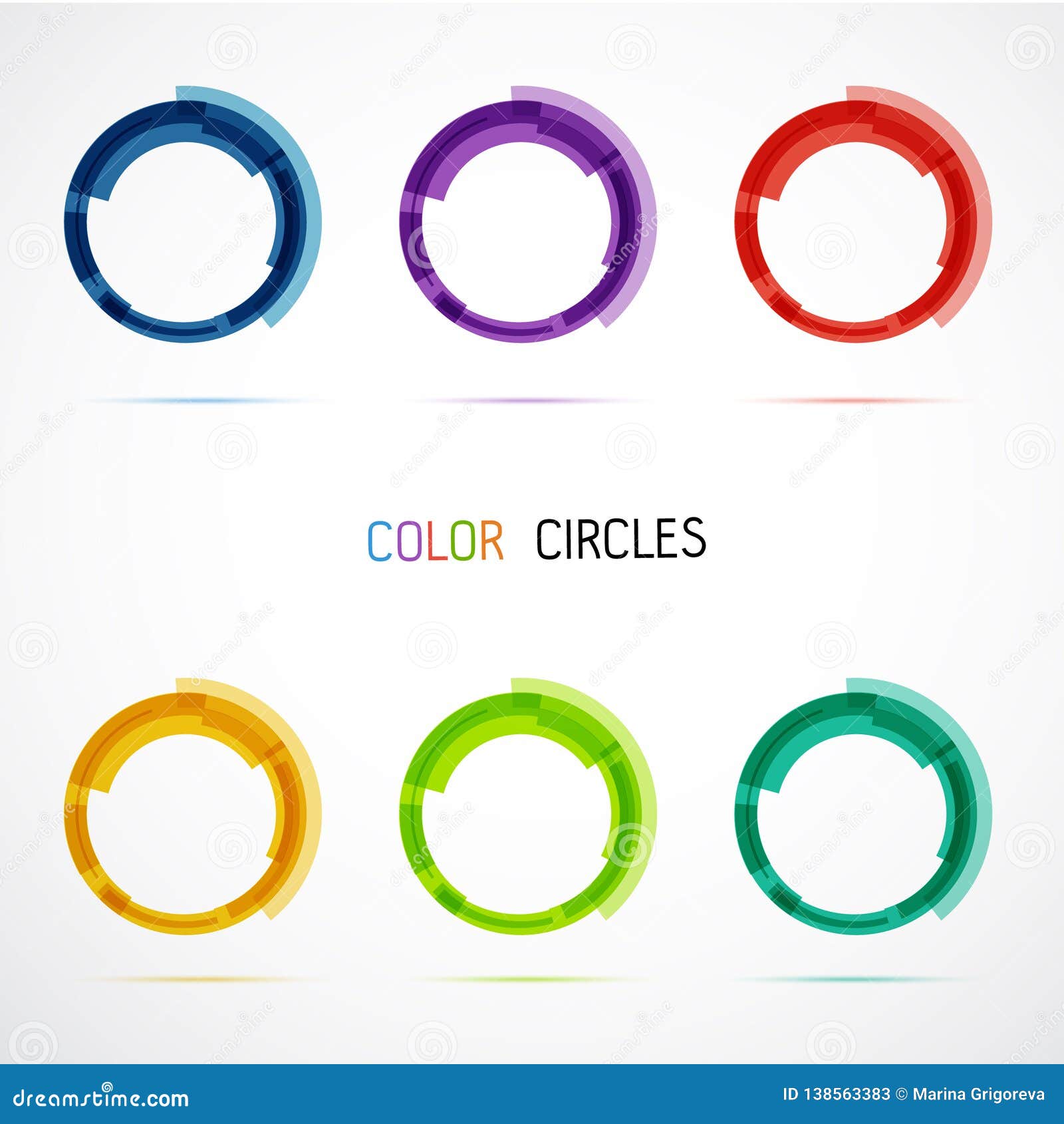 3D Price Tags Set 2. into Circle New Stock Illustration - Illustration ...