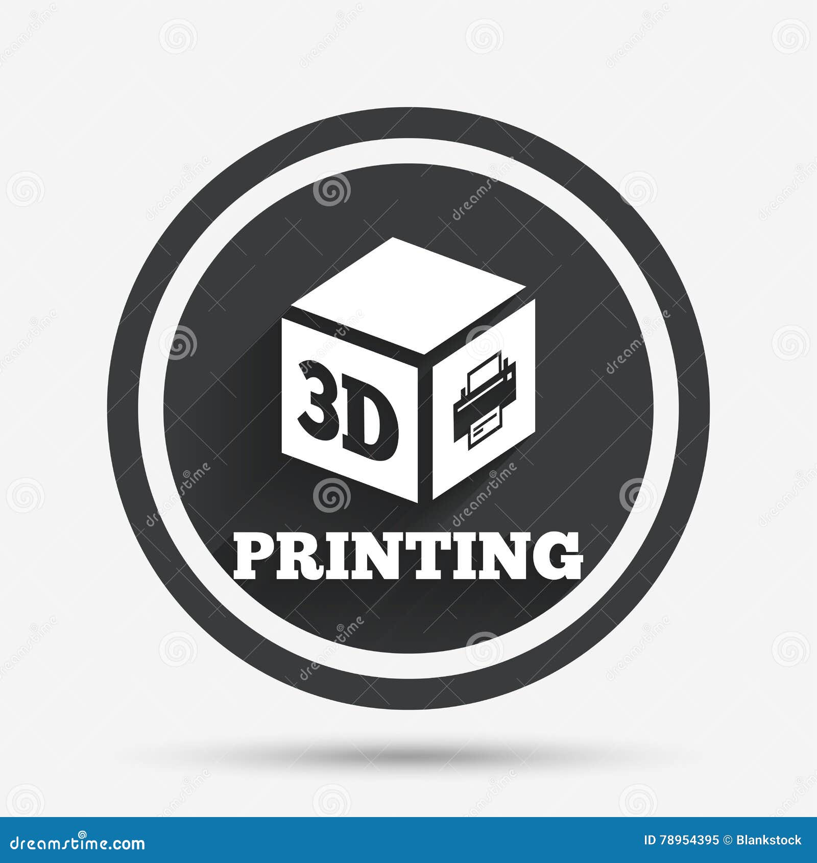3D Print Sign Icon. 3d Cube Printing Symbol Stock Vector - Illustration ...