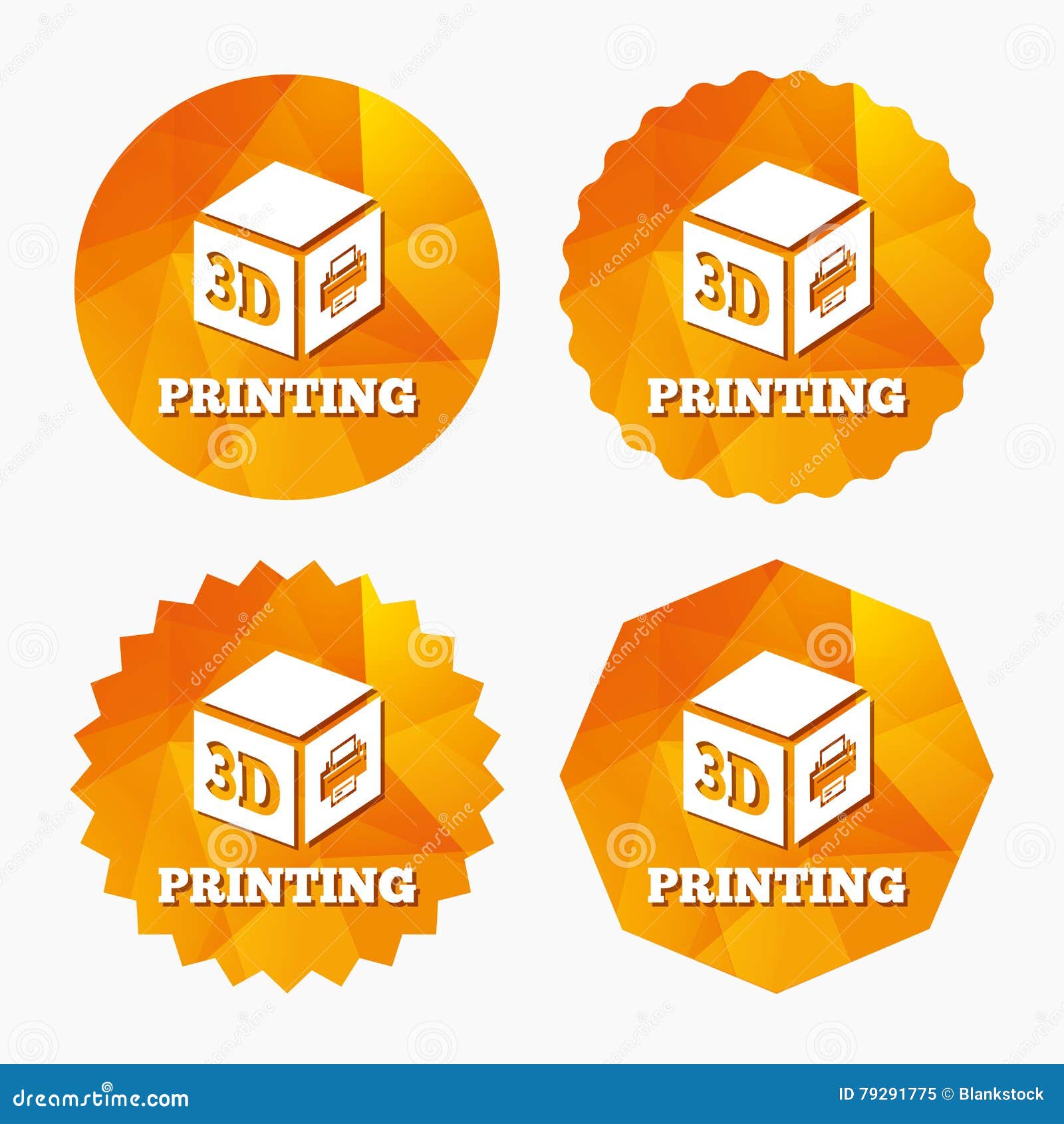 3D Print Sign Icon. 3d Cube Printing Symbol Stock Illustration ...