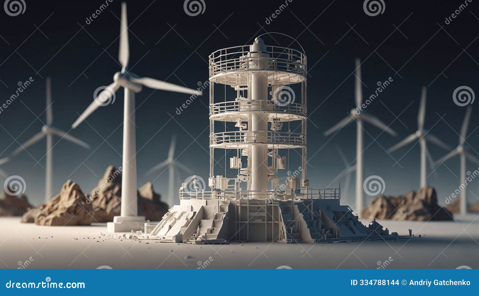 3D-Printed Concept of Sustainable Energy Infrastructure with Wind ...