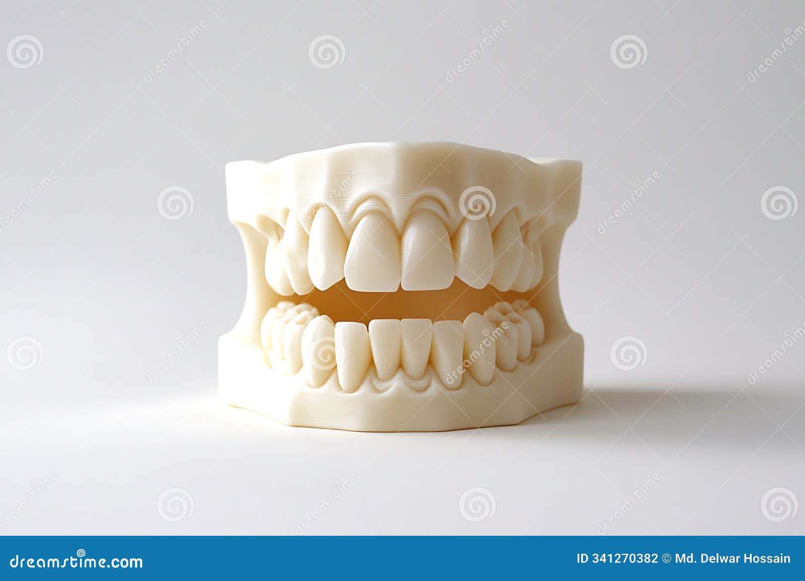 3D Printed Dental Model Showcases Realistic Teeth And Gums Stock Photo ...