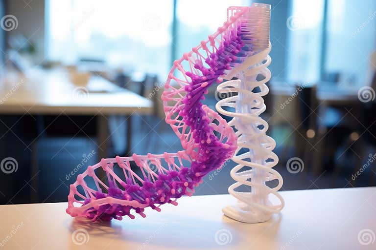 3d Printed Dna Model on a Lab Bench Stock Photo - Image of bench ...