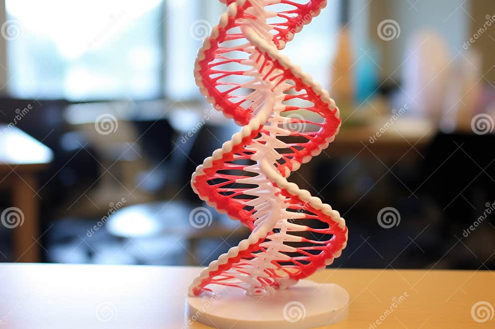 3d Printed Dna Model on a Lab Bench Stock Photo - Image of molecular ...