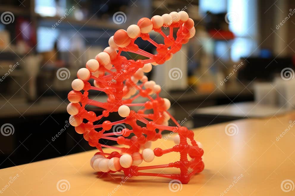 3d-printed Dna Strand on a Lab Workbench Stock Image - Image of ...