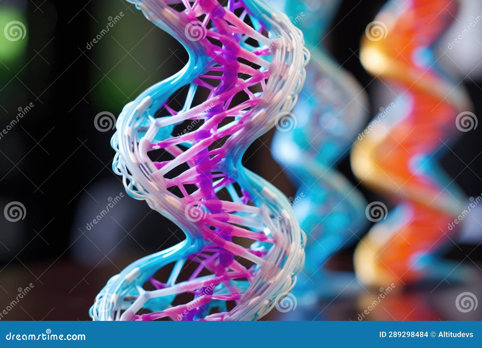 3d Printed Dna Strand in a Laboratory Setting Stock Photo - Image of ...