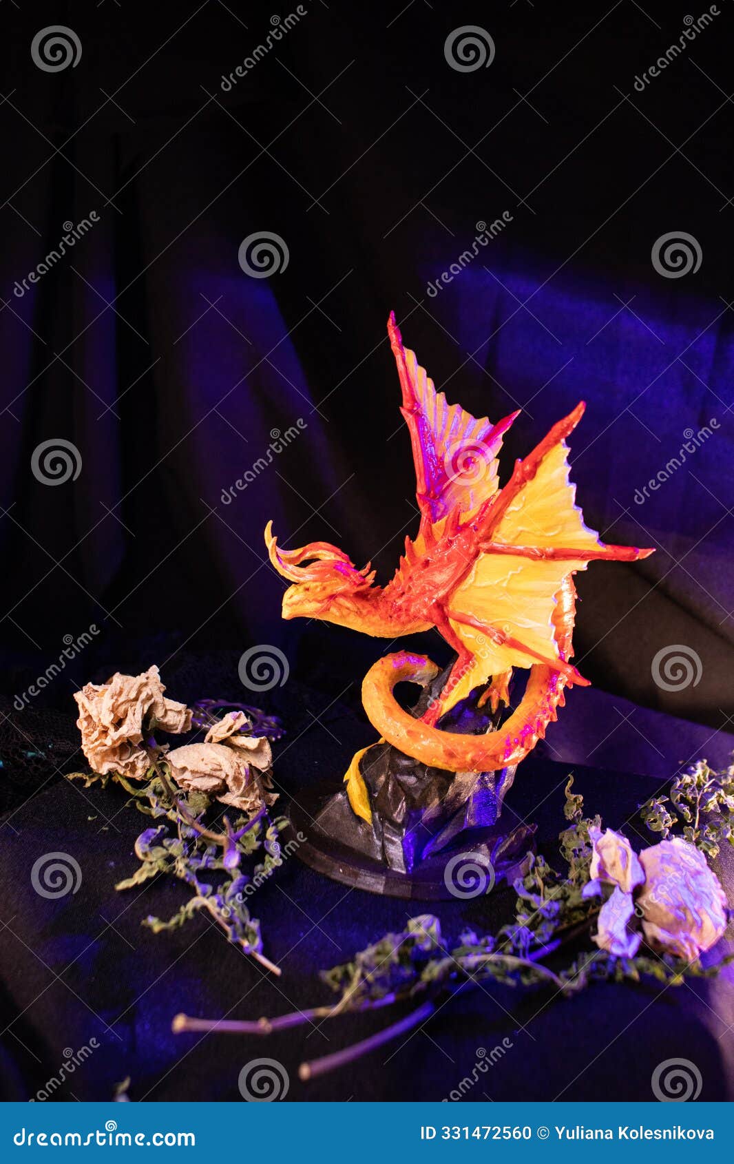 Red Dragon Mini Figure Dnd Fantasy Stock Photo - Image of printed ...