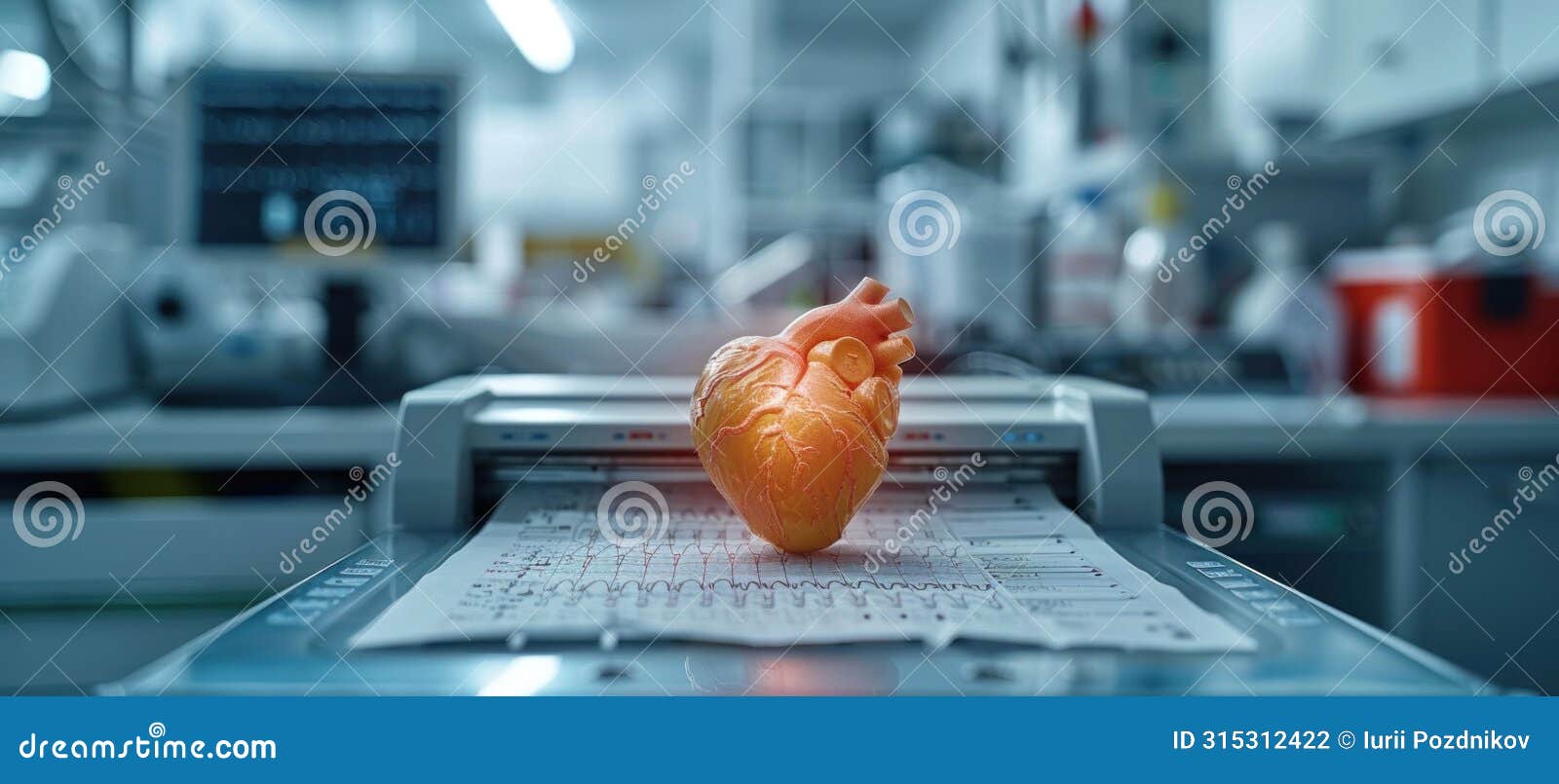 A 3D Printed Heart is on a Laboratory Paper, a Futuristic Creation ... A 3D Printed Heart is on a Laboratory Paper, a Futuristic Creation ...