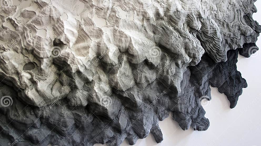 3D Printed Layer Patterns Creating Topographic Effects Rendered in ...