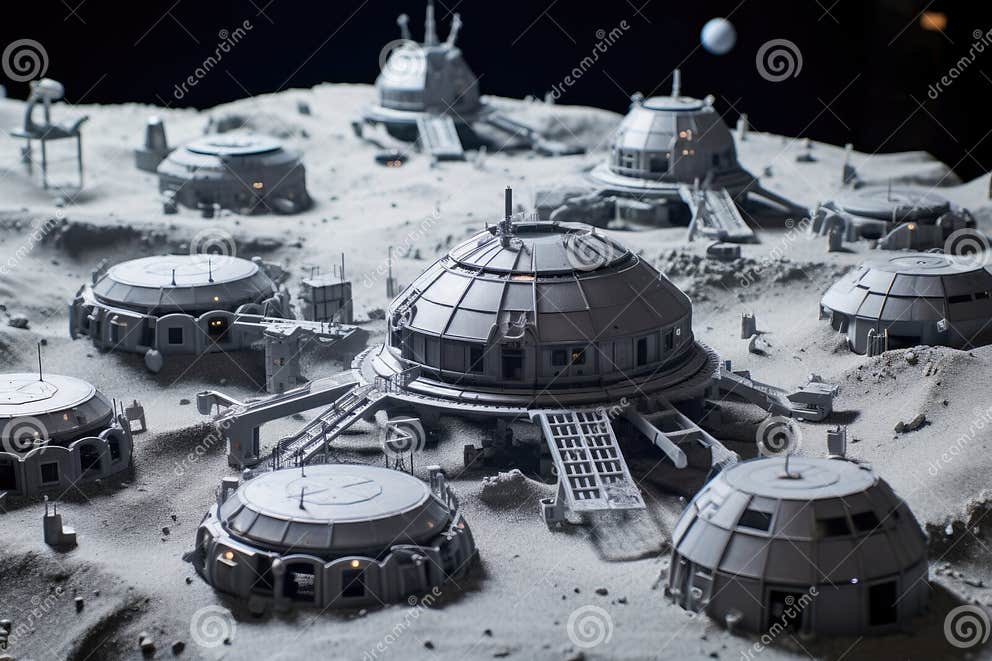 3d Printed Lunar Base Modules Connected Together Stock Photo - Image of ...