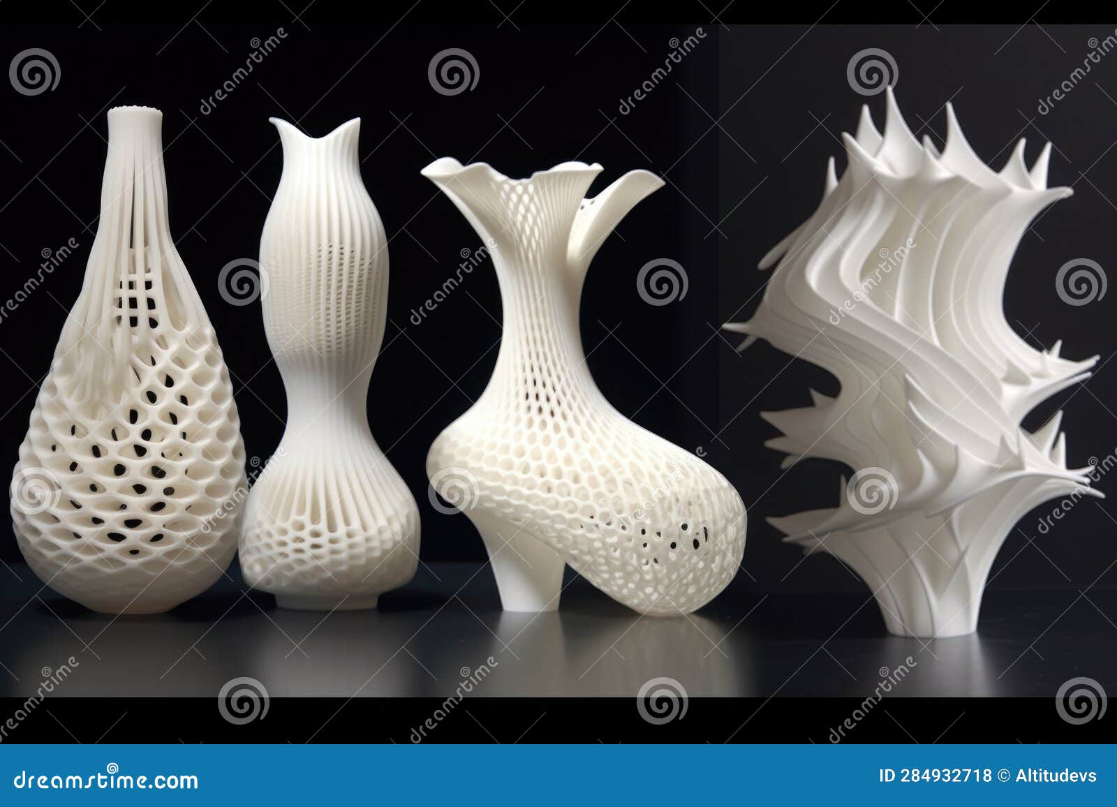 4d Printed Materials in Various Stages of Change Stock Illustration ...