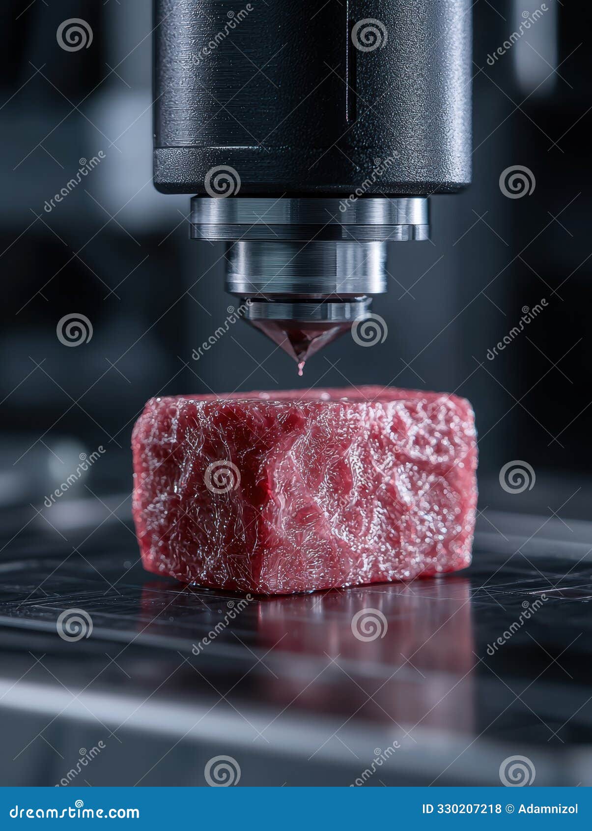 3D printed meat production stock illustration. Illustration of food ...