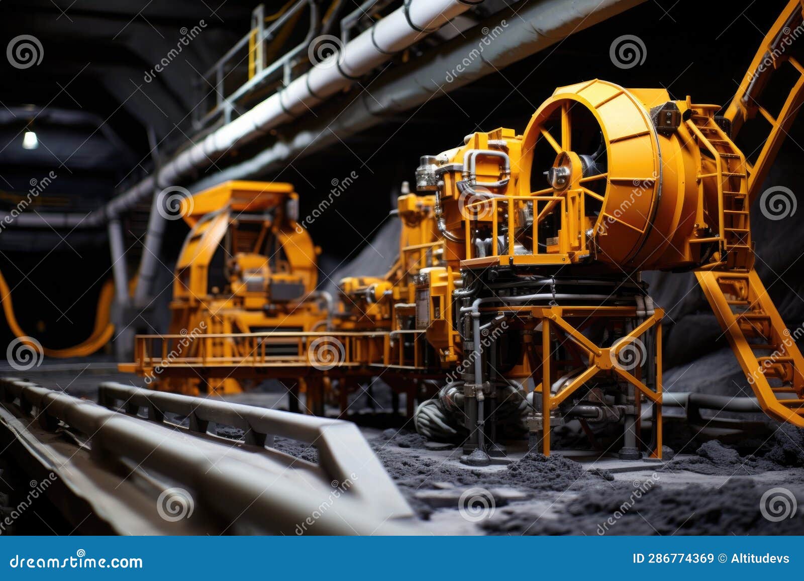 3d Printed Mining Equipment in Zero Gravity Stock Illustration ...