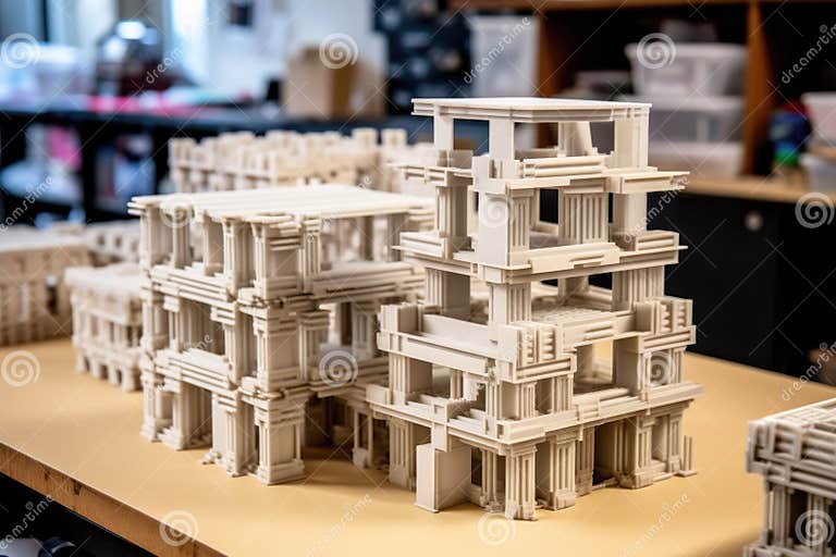 3d Printed Modular Building Components Stacked Together Stock Image ...