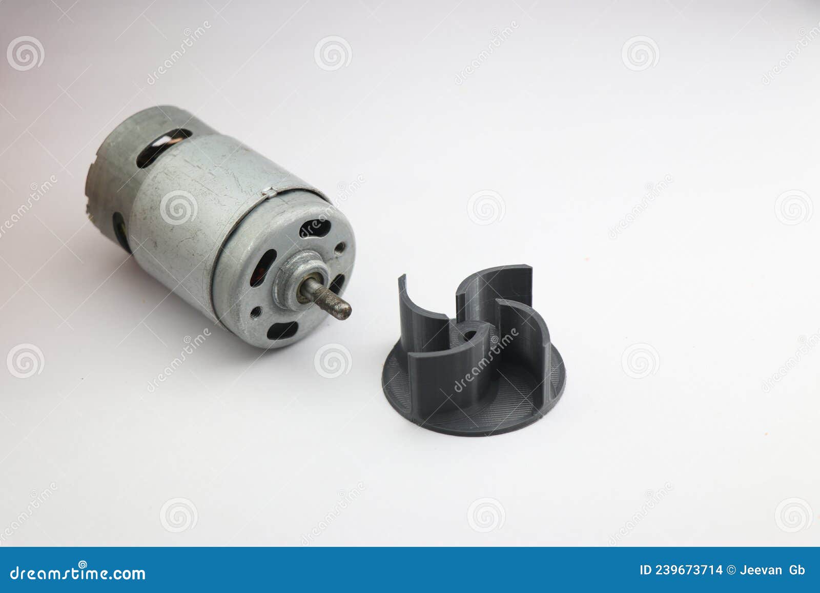 3D Printed Toy Dc Motor With Double Shaft. Two Shaft Motor Having Shaft ...