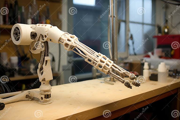 3d Printed Prosthetic Arm on Workbench Stock Image - Image of ...