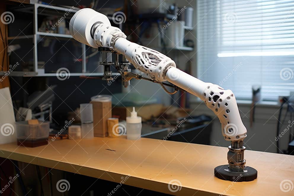 3d Printed Prosthetic Arm on Workbench Stock Image - Image of ...