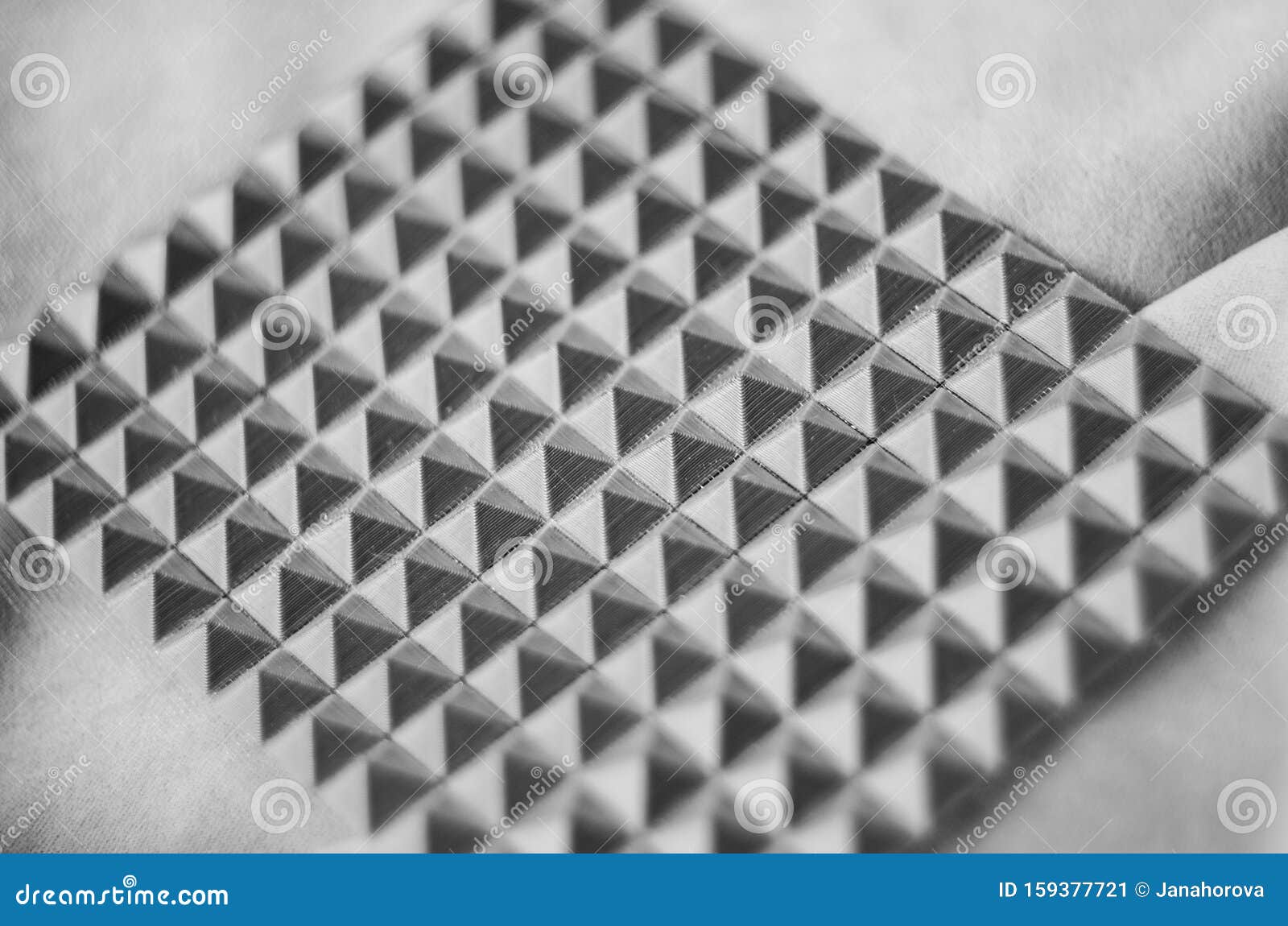 3d Printed Texture - Sharp Pyramids Grey Plastic Stock Image - Image of ...