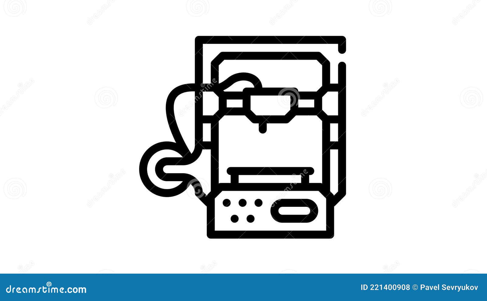 3d Printer Black Icon Animation Stock Footage - Video of electric ...