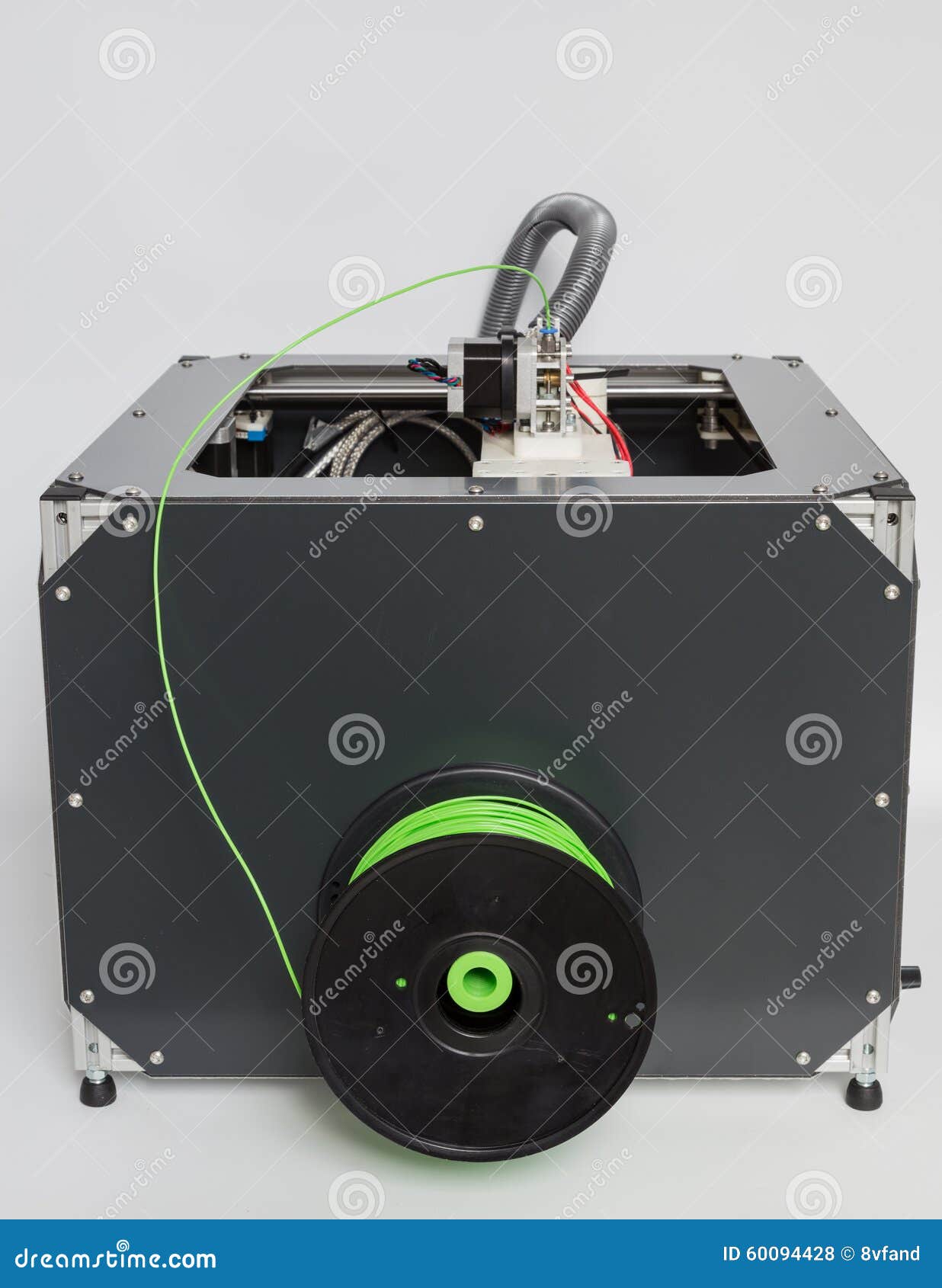 3d Printer with Bright Green Filament Stock Photo - Image of material ...