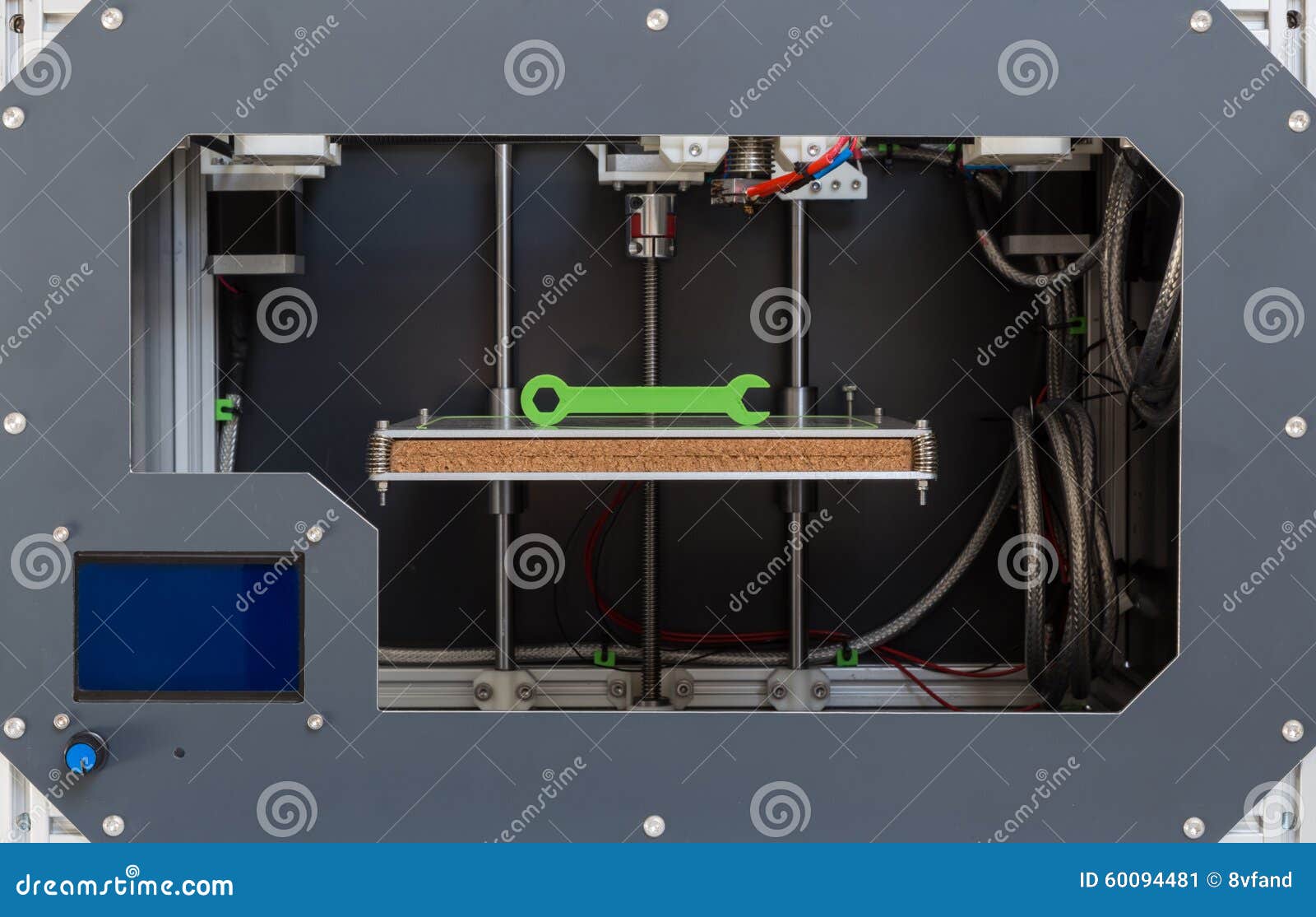 3d Printer with Bright Green Filament Stock Image - Image of motor ...