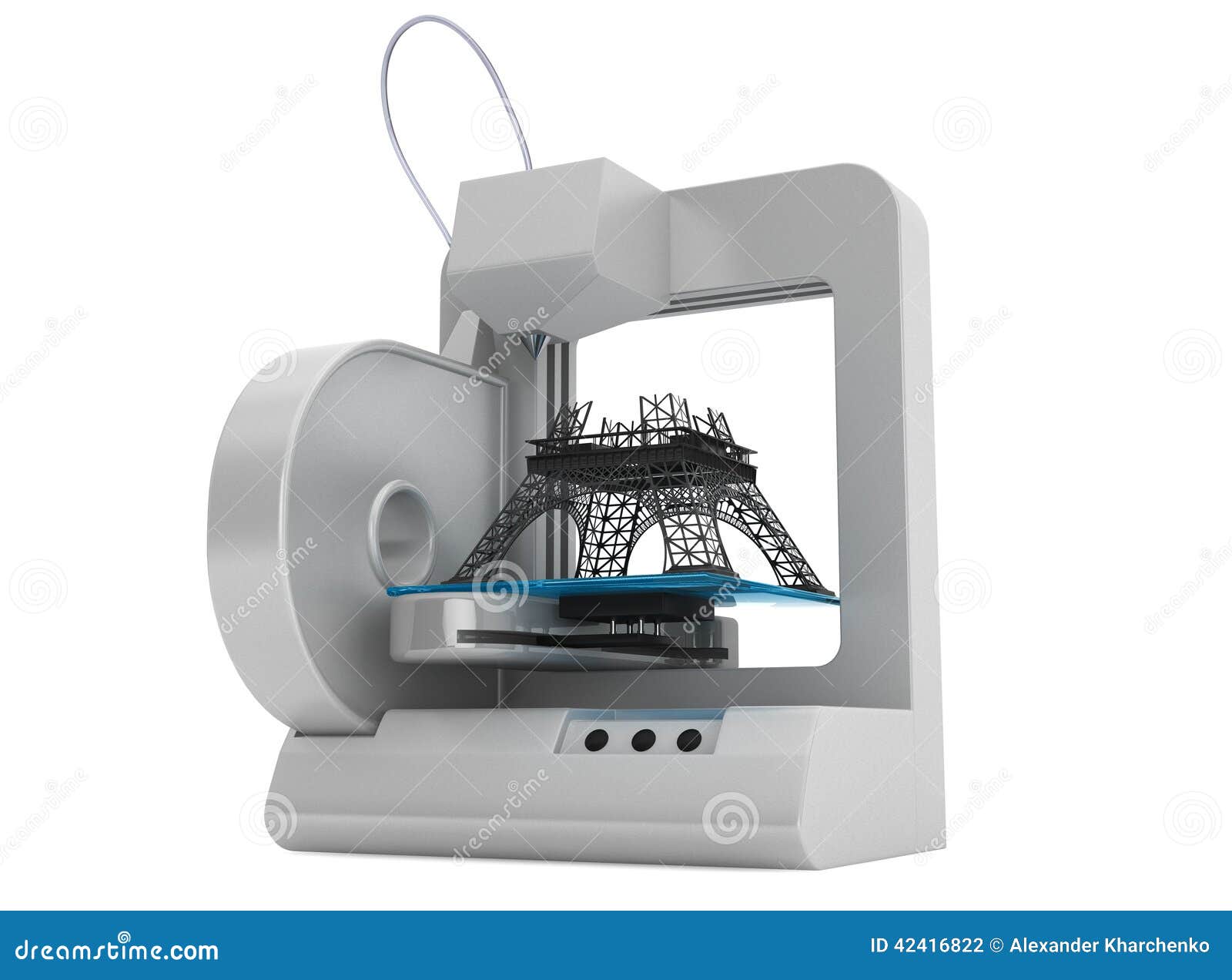 3d Printer Build Eiffel Tower Model Stock Photography | CartoonDealer ...