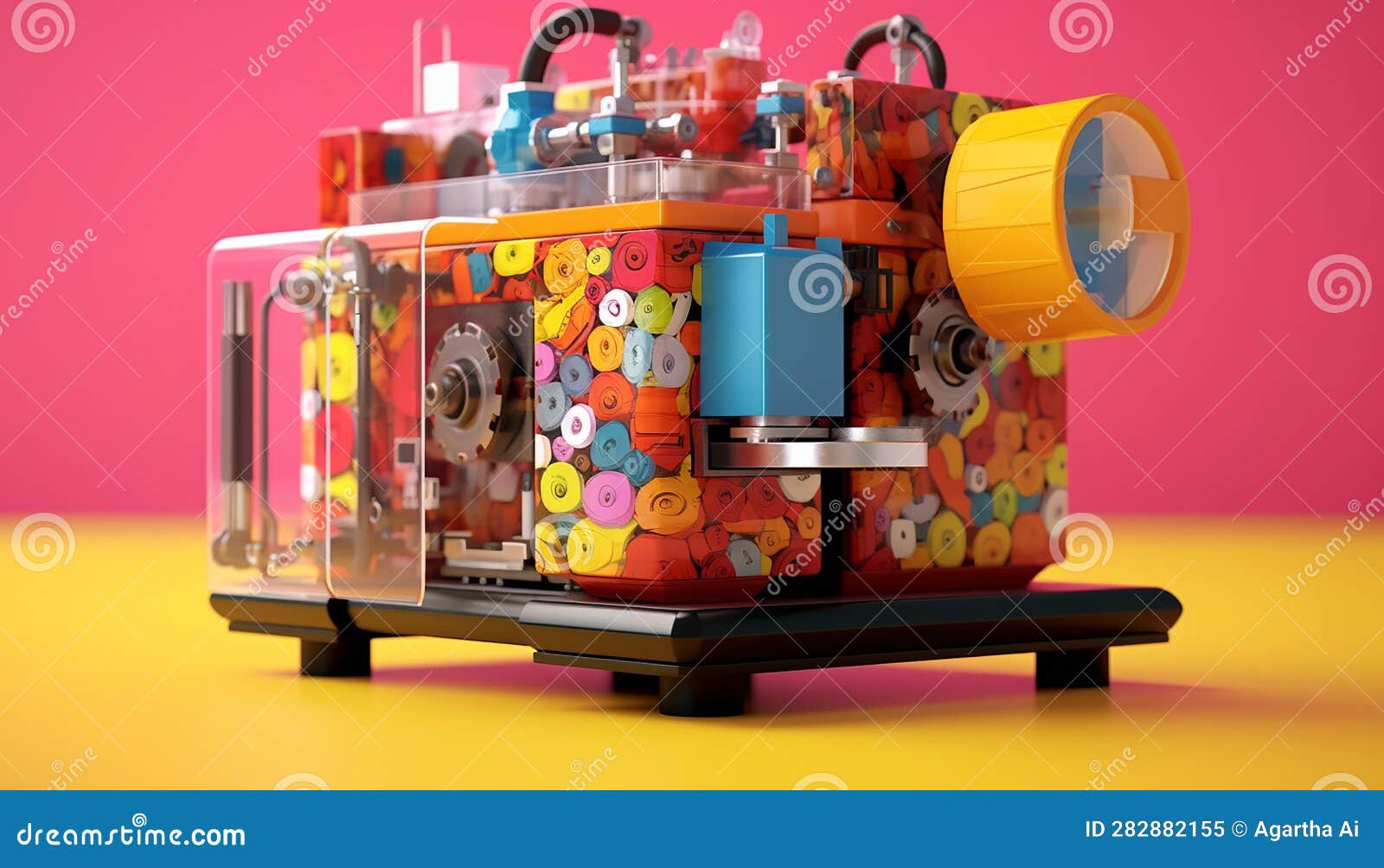 3D Printer?C4D?Pop Art Concept, Creative Printer Design Created with ...