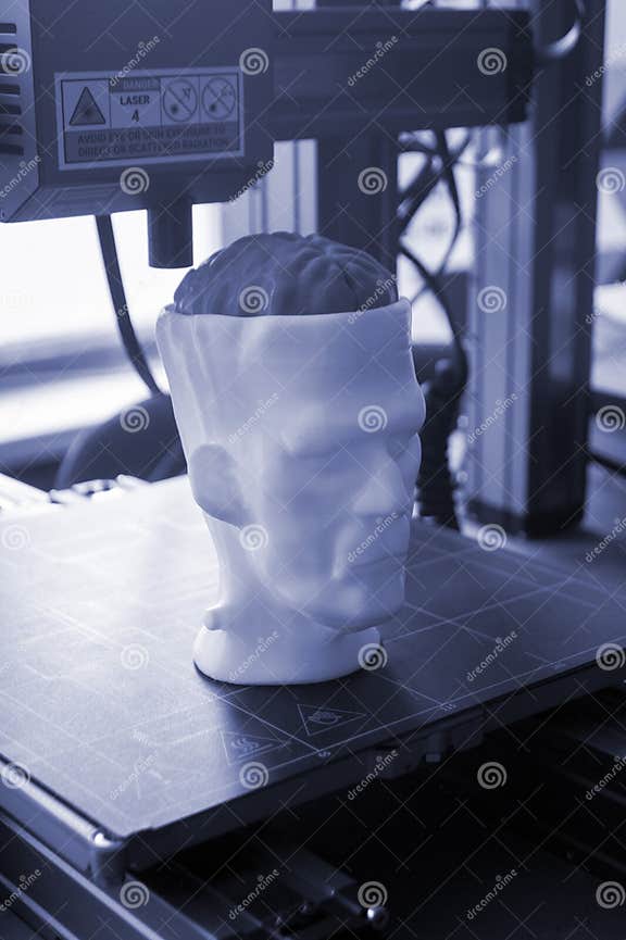 3D Printer Close-up Process Working of 3D Printer. 3D Printer Printing Object Stock Image ...