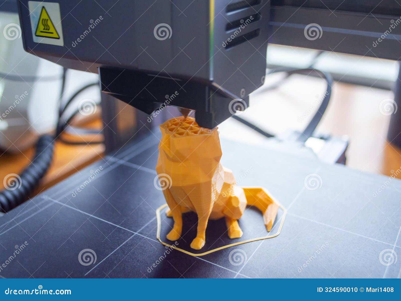 3D Printer Close-up Process Working of 3D Printer. 3D Printer Printing ...