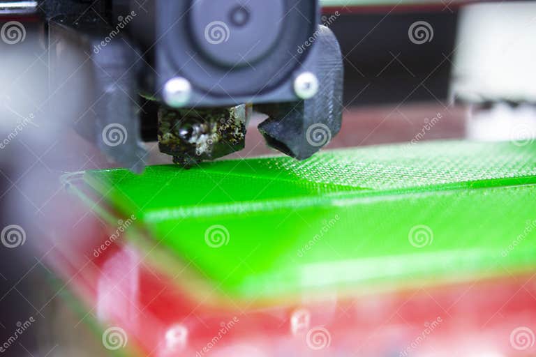 3D Printer Close Up. Working 3D Printer Close-up. Process of Printing ...
