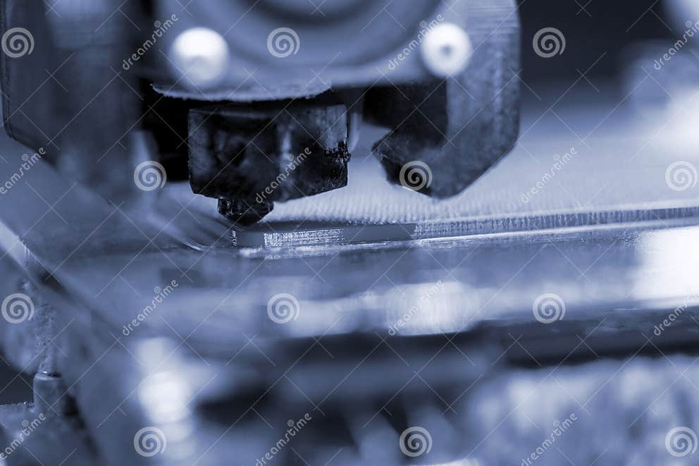 3D Printer Close Up. Working 3D Printer Close-up. Process of Printing ...