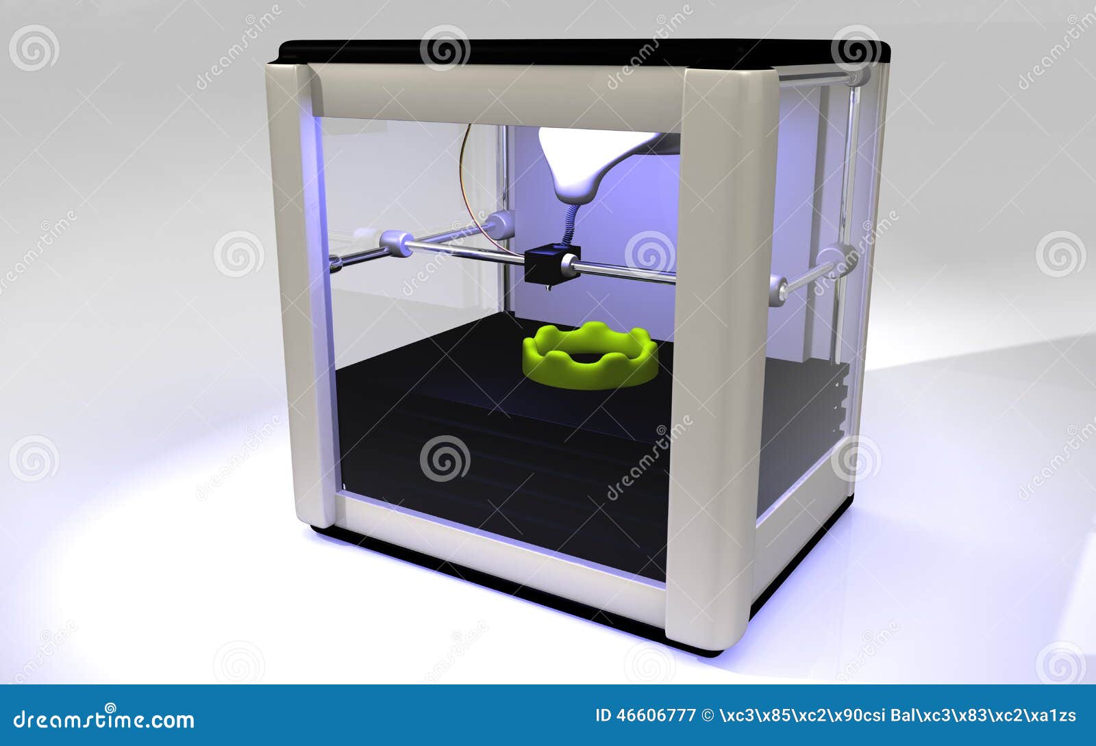 3D printer stock illustration. Illustration of single - 46606777