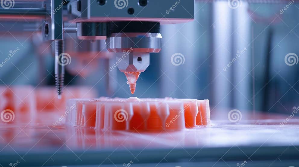 3d Printer Creating Innovative Pink Prototype with Additive ...