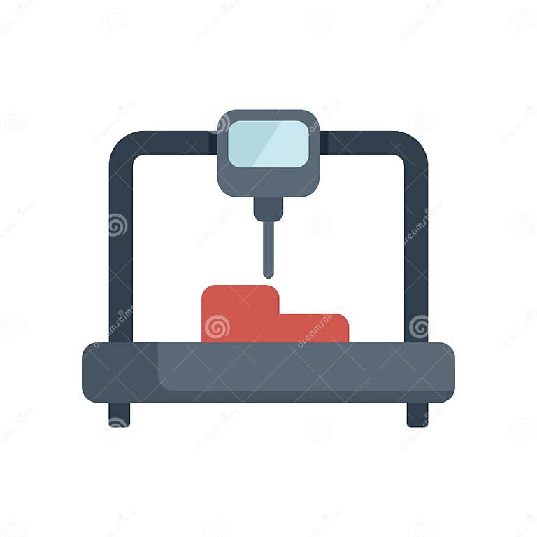 3d Printer Creating an Object Layer by Layer Stock Illustration - Illustration of industry ...