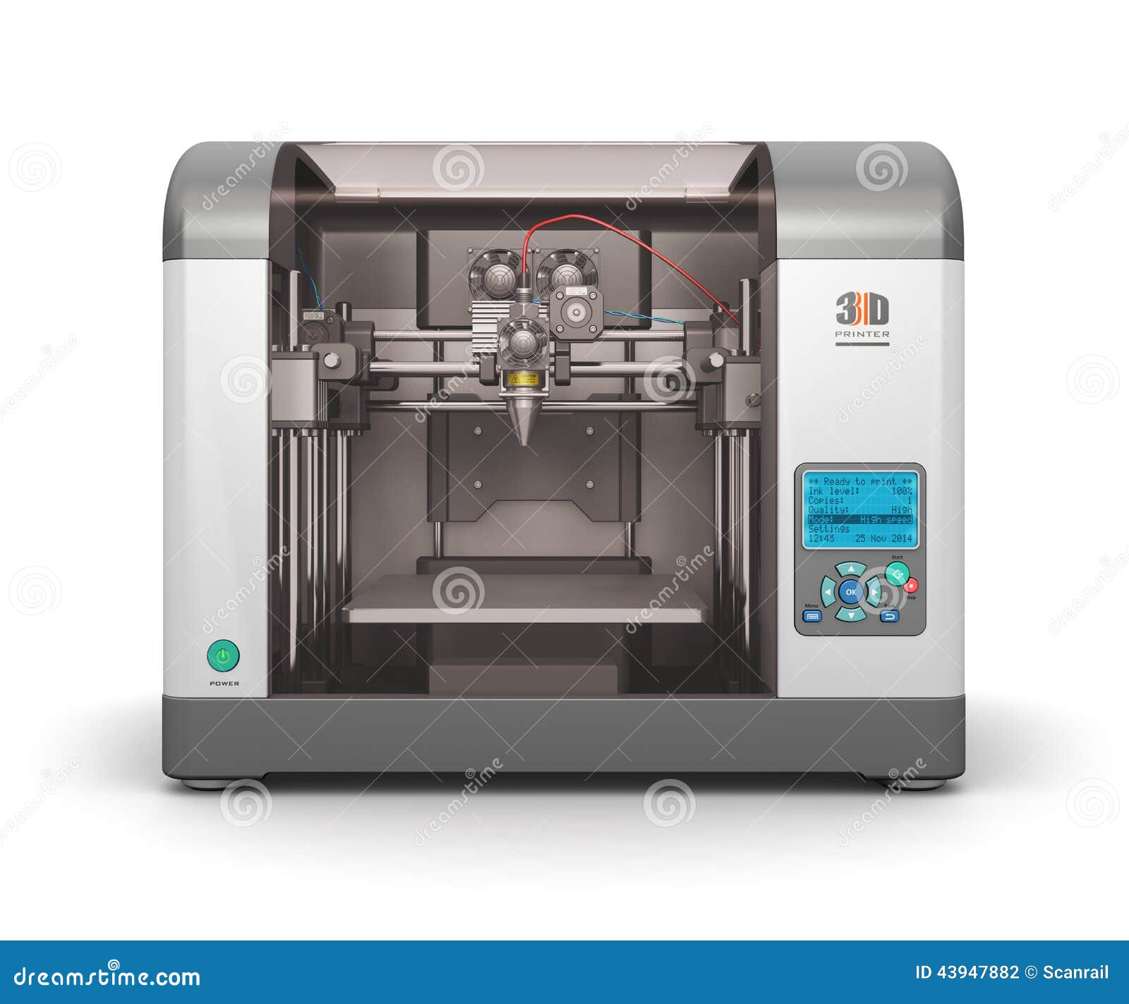 3D printer stock illustration. Illustration of material - 43947882