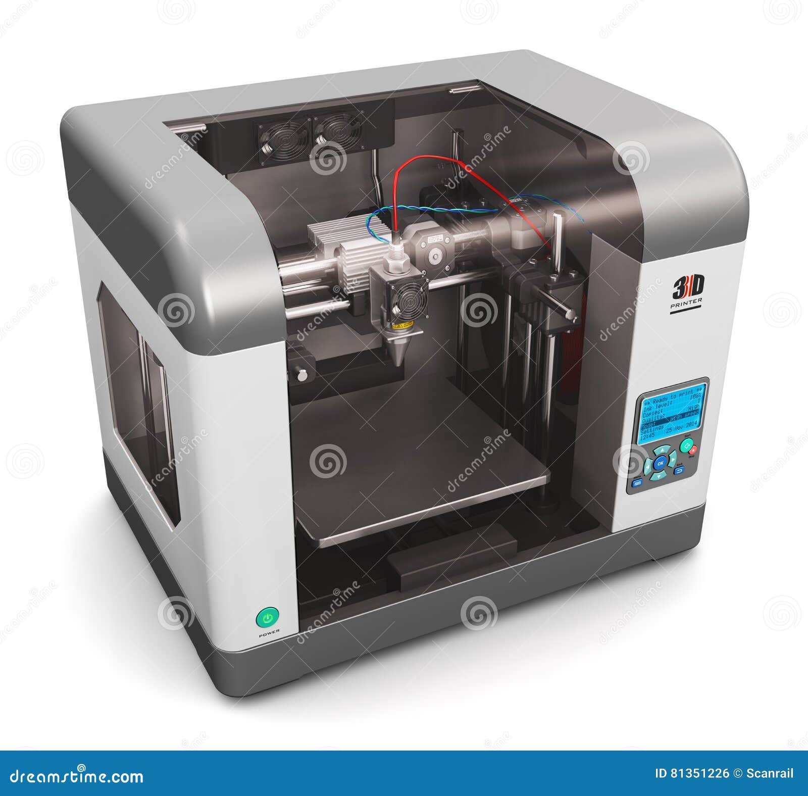 3D printer stock illustration. Illustration of modern - 81351226