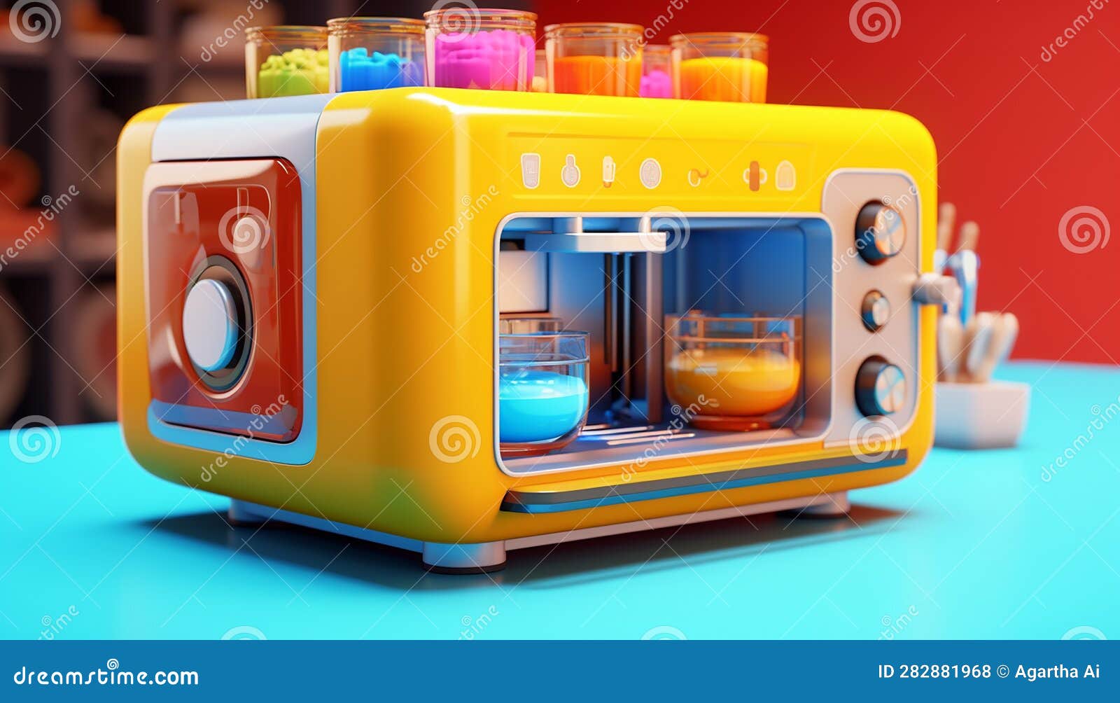 3D Printer Design. Pop Art Concept, Creative Printer Design Created ...