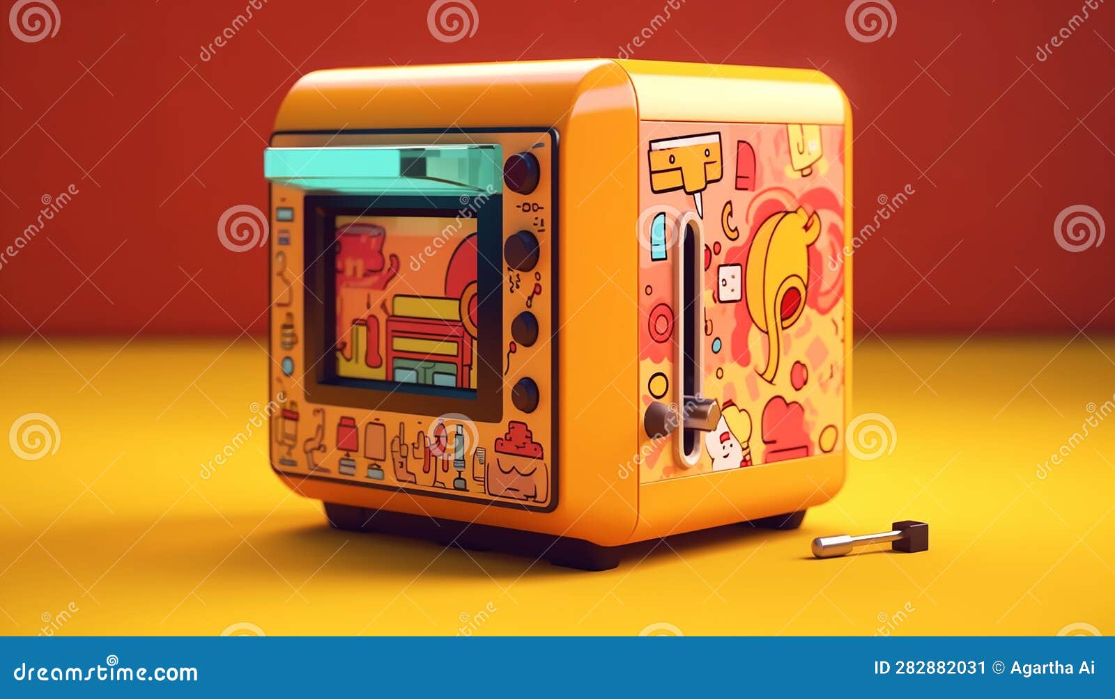 3D Printer Design. Pop Art Concept, Creative Printer Design Created ...