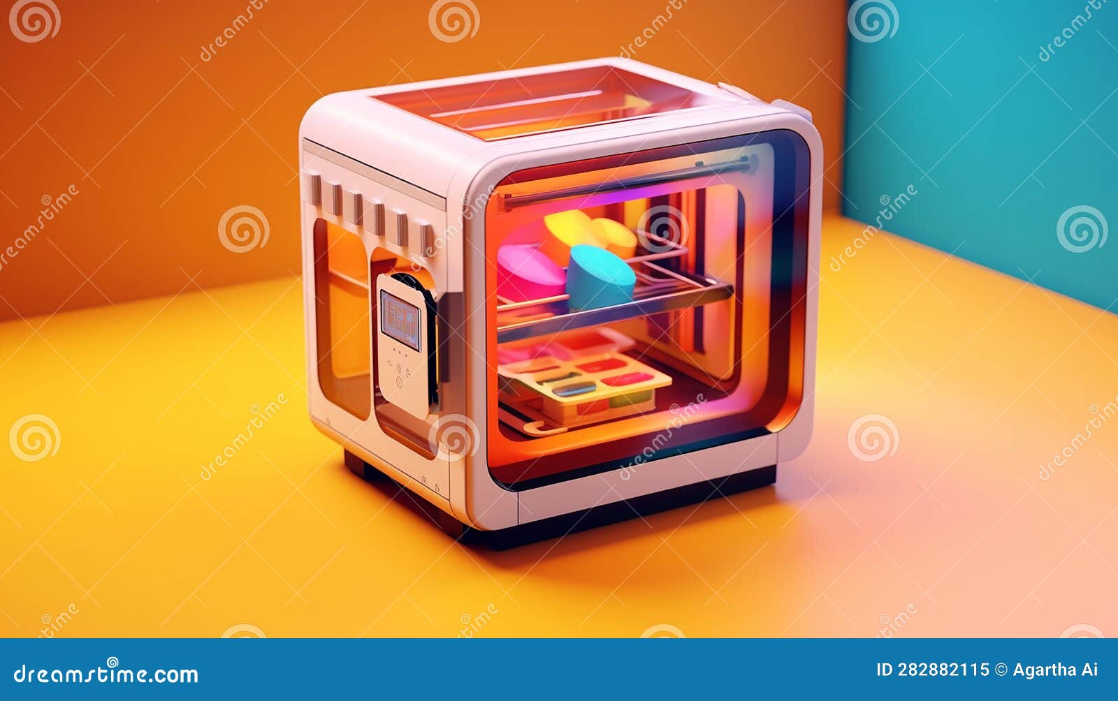3D Printer Design. Pop Art Concept, Creative Printer Design Created ...