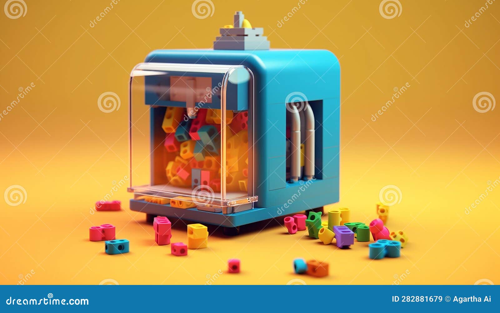 3D Printer Design. Pop Art Concept, Creative Printer Design Created ...