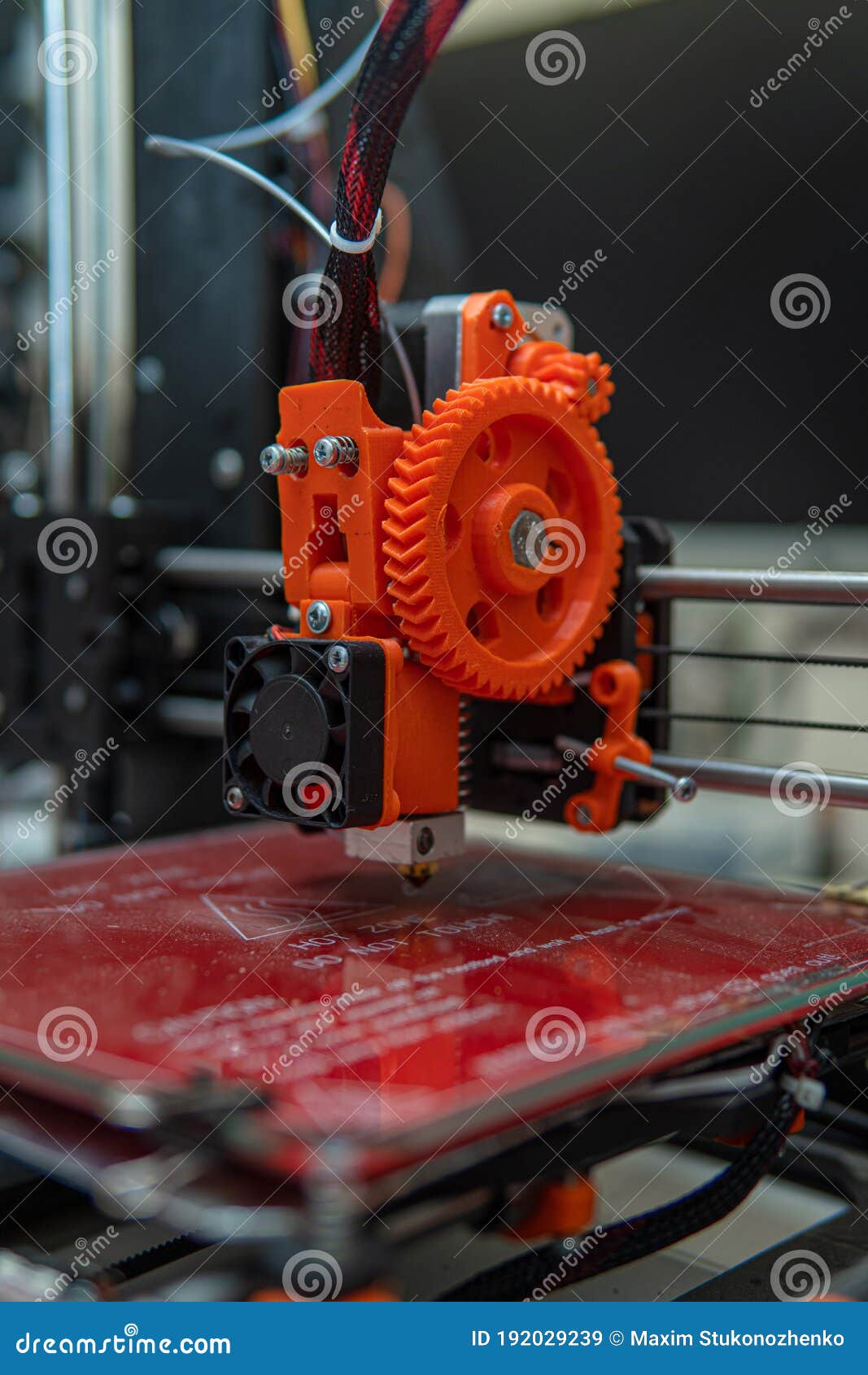 3D Printer Elements. 3D Printing Device Mechanism Stock Image - Image ...