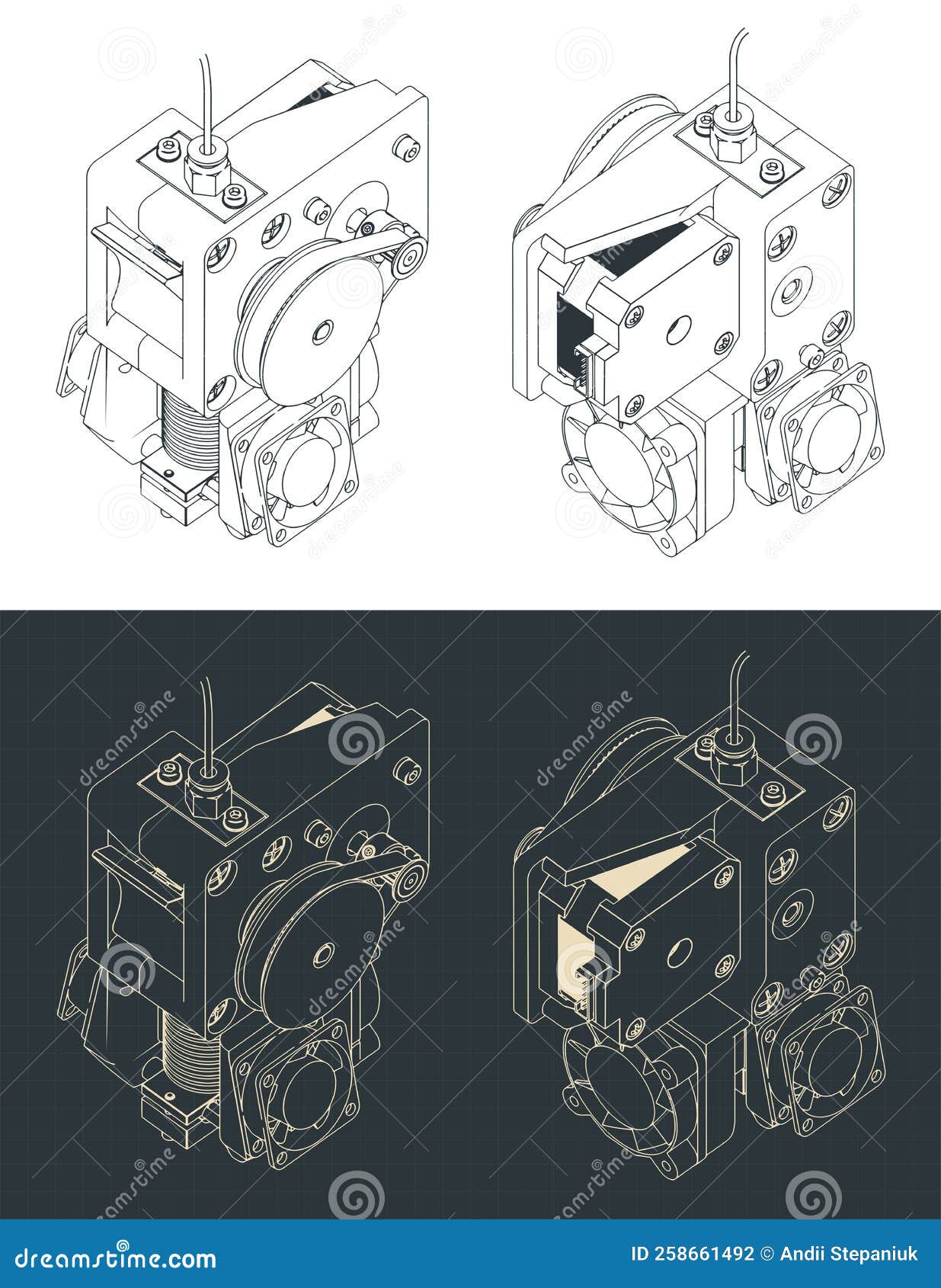 3D Printer Extruder Vector Product Development Concept Linear Icon ...