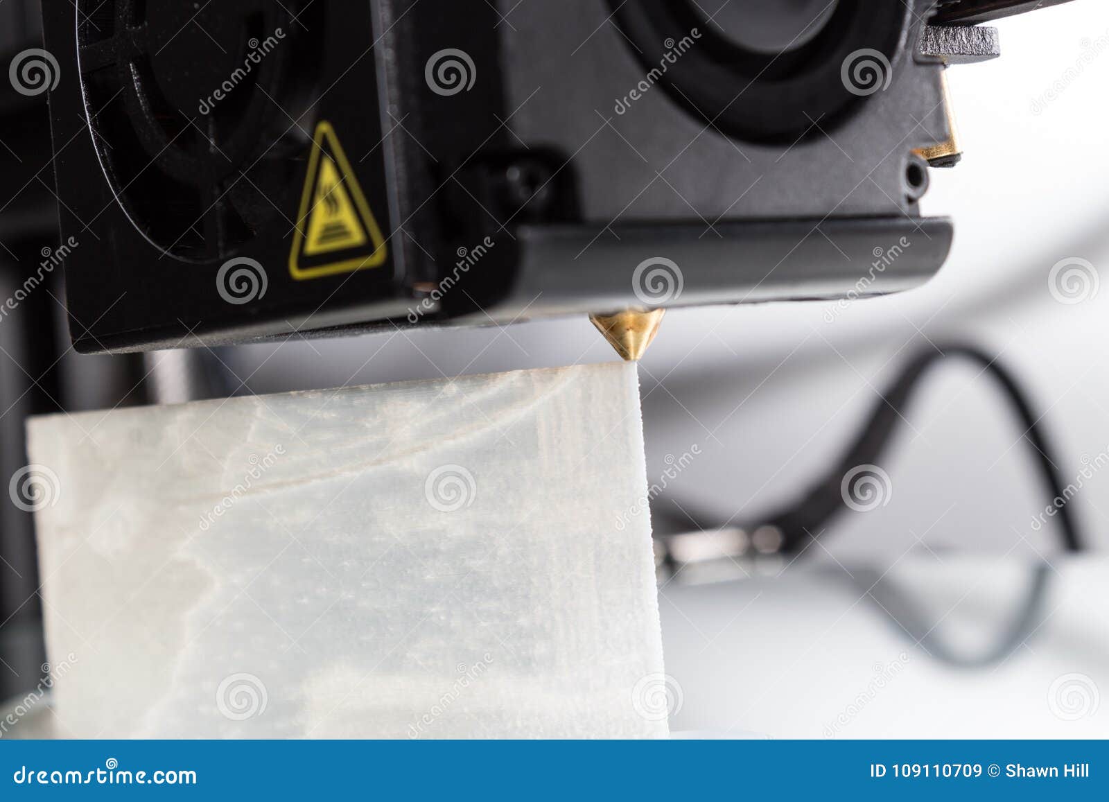 3D Printer Extruder Operation Stock Image - Image of printers, laying ...