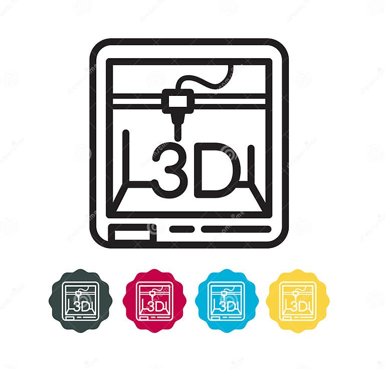 3D Printer - FDM - Icon stock vector. Illustration of modeling - 239523271