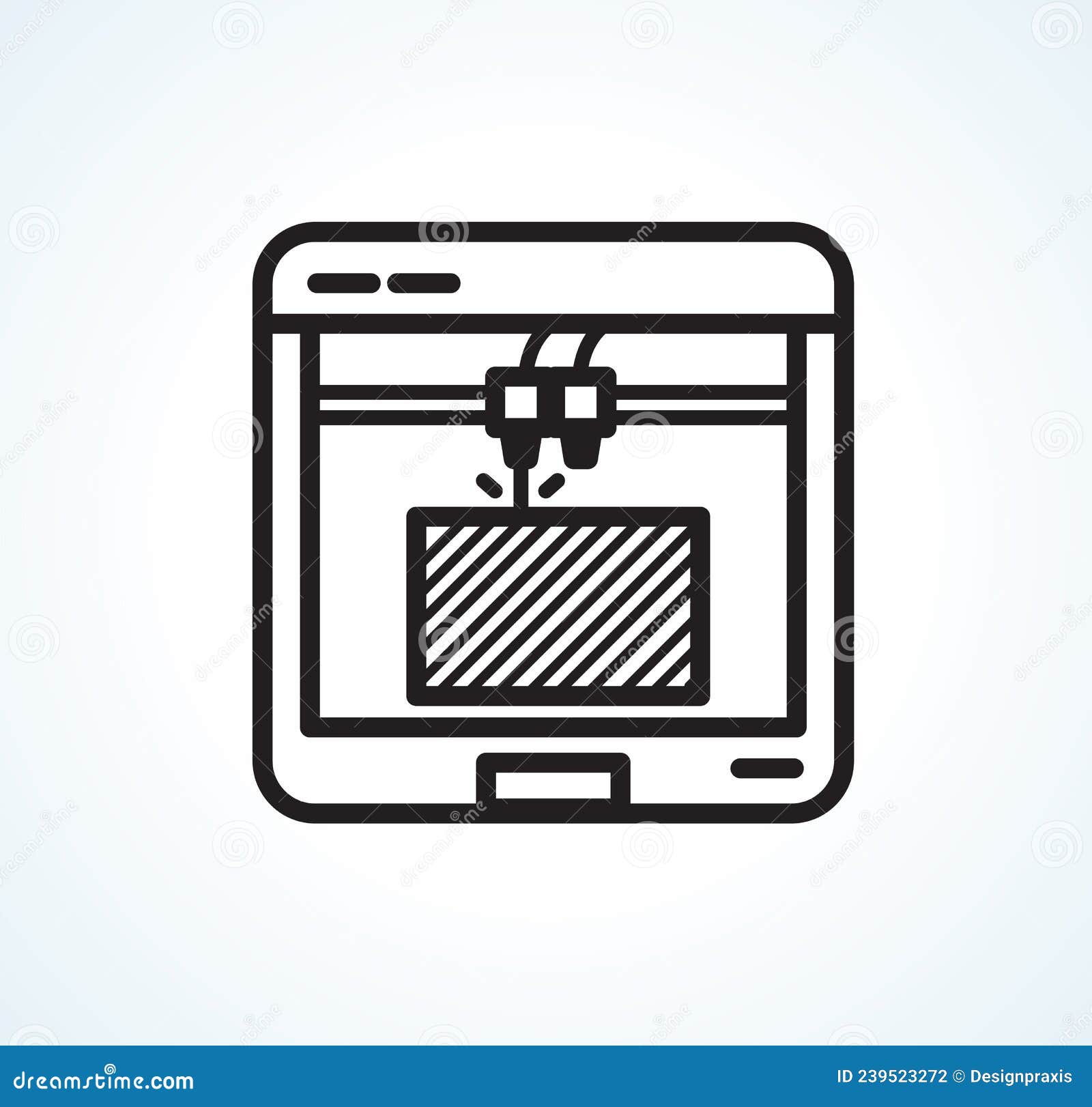 3D Printer - FDM - Icon stock vector. Illustration of concepts - 239523272