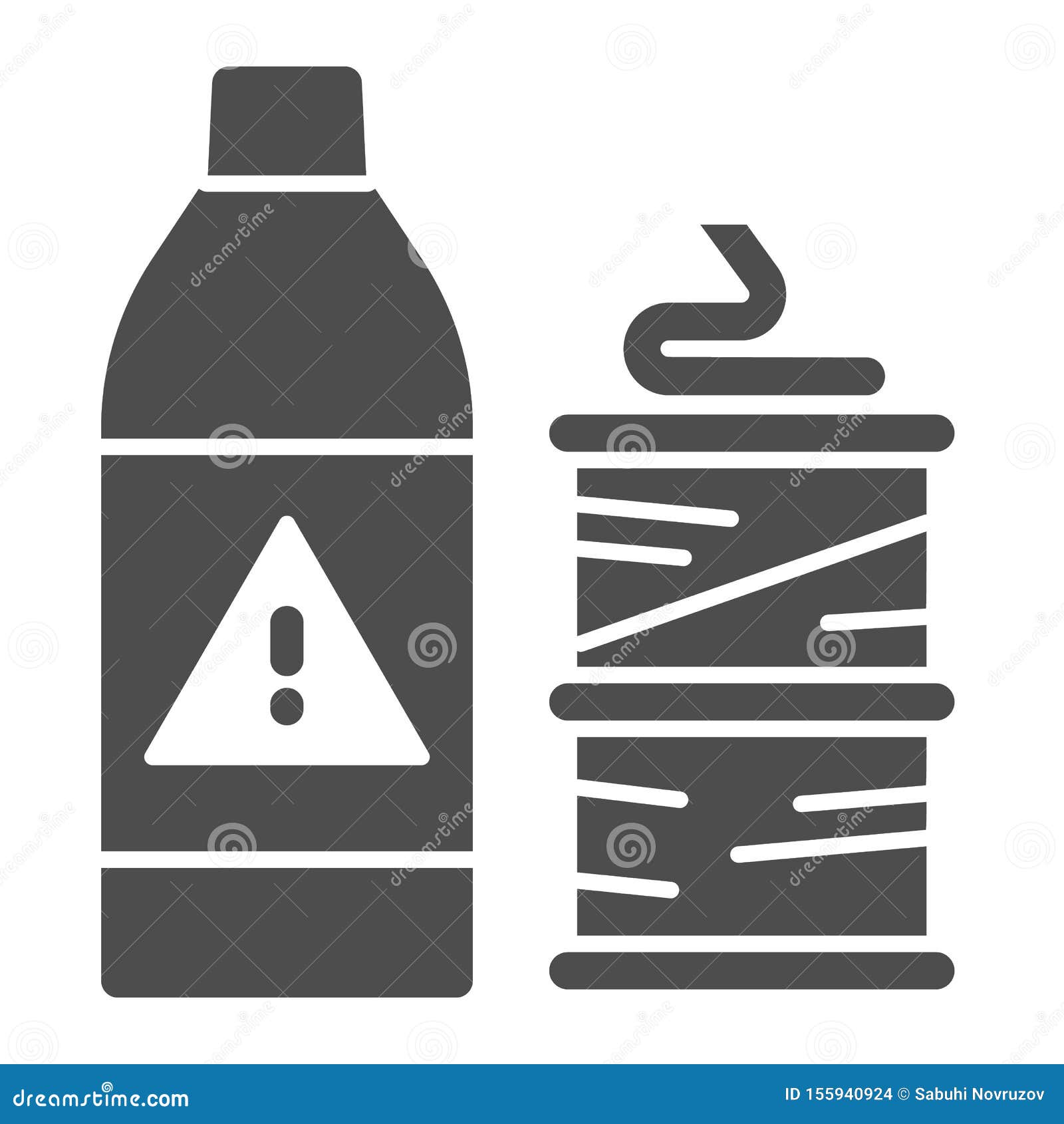 3d Printer Fillament Solid Icon. 3d Fillament Spool and Bottle Design ...