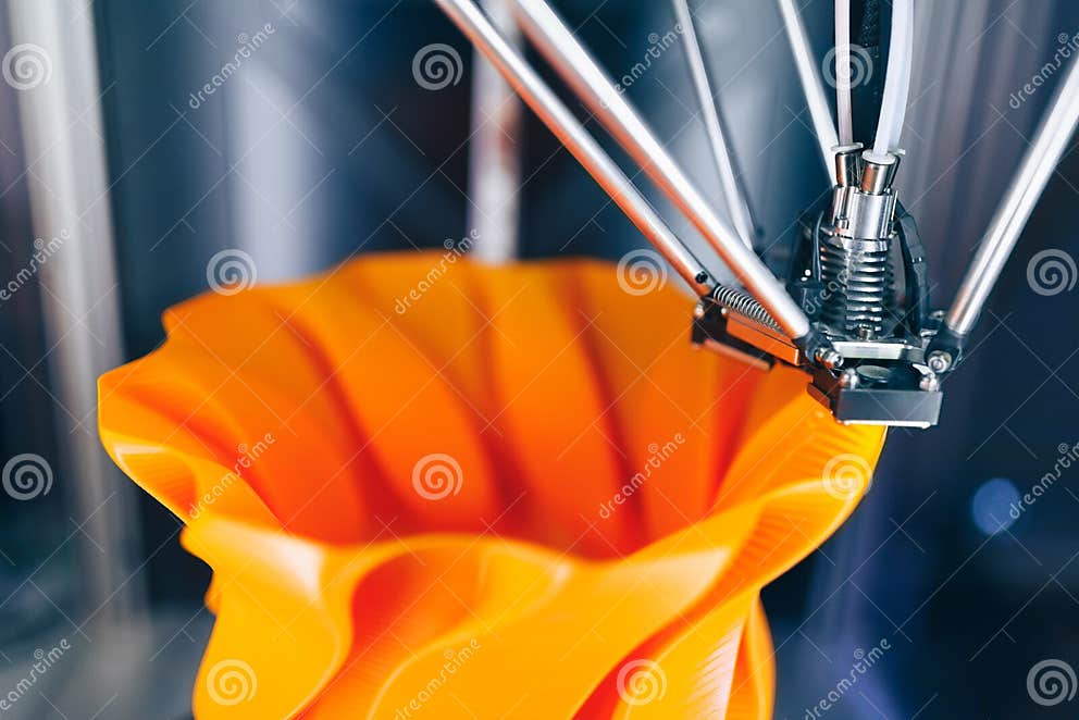 3d printer head in action stock photo. Image of industrial - 217239808