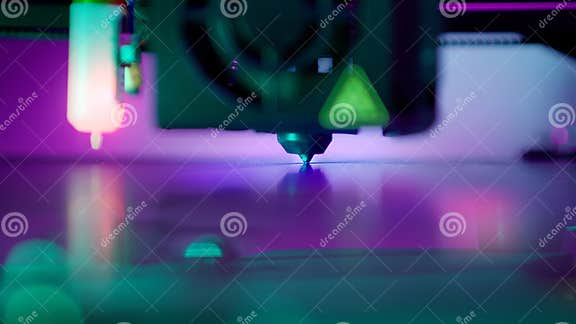 3d Printer Header Nozzle Printing Plate Surface Stock Photo - Image of ...