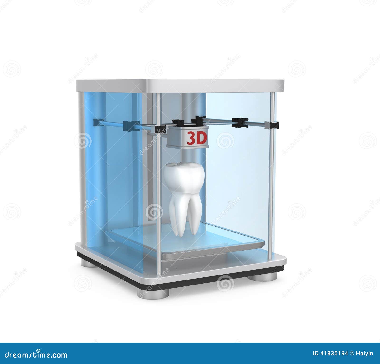 3D Printer and Human Tooth for Dental Tissue Engineering Concept Stock ...