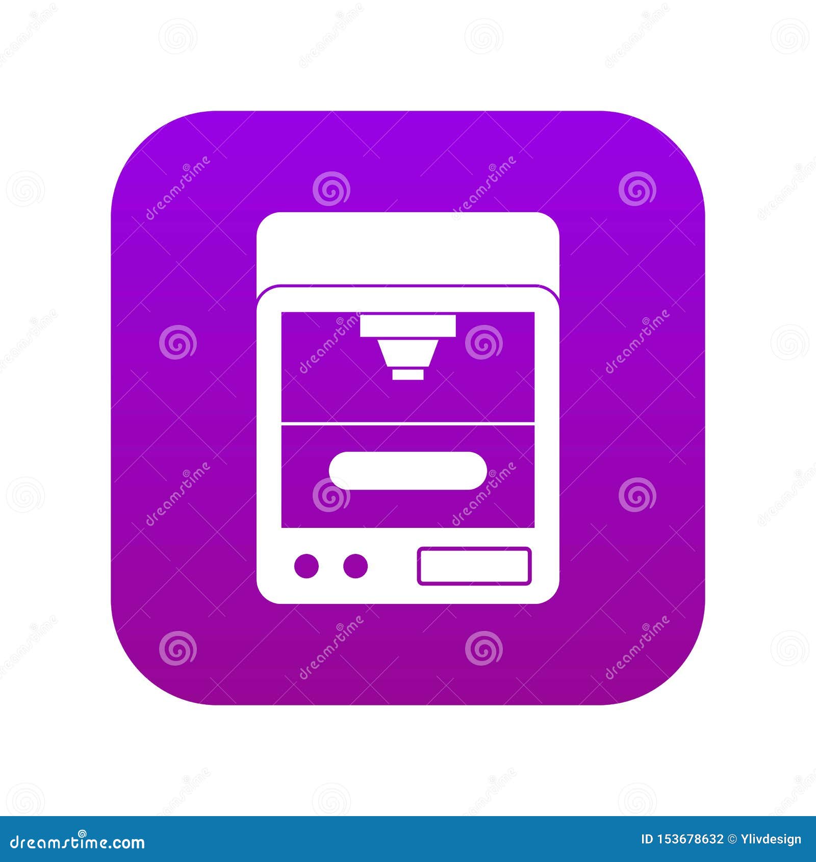 3D Printer Icon Digital Purple Stock Vector - Illustration of concept ...