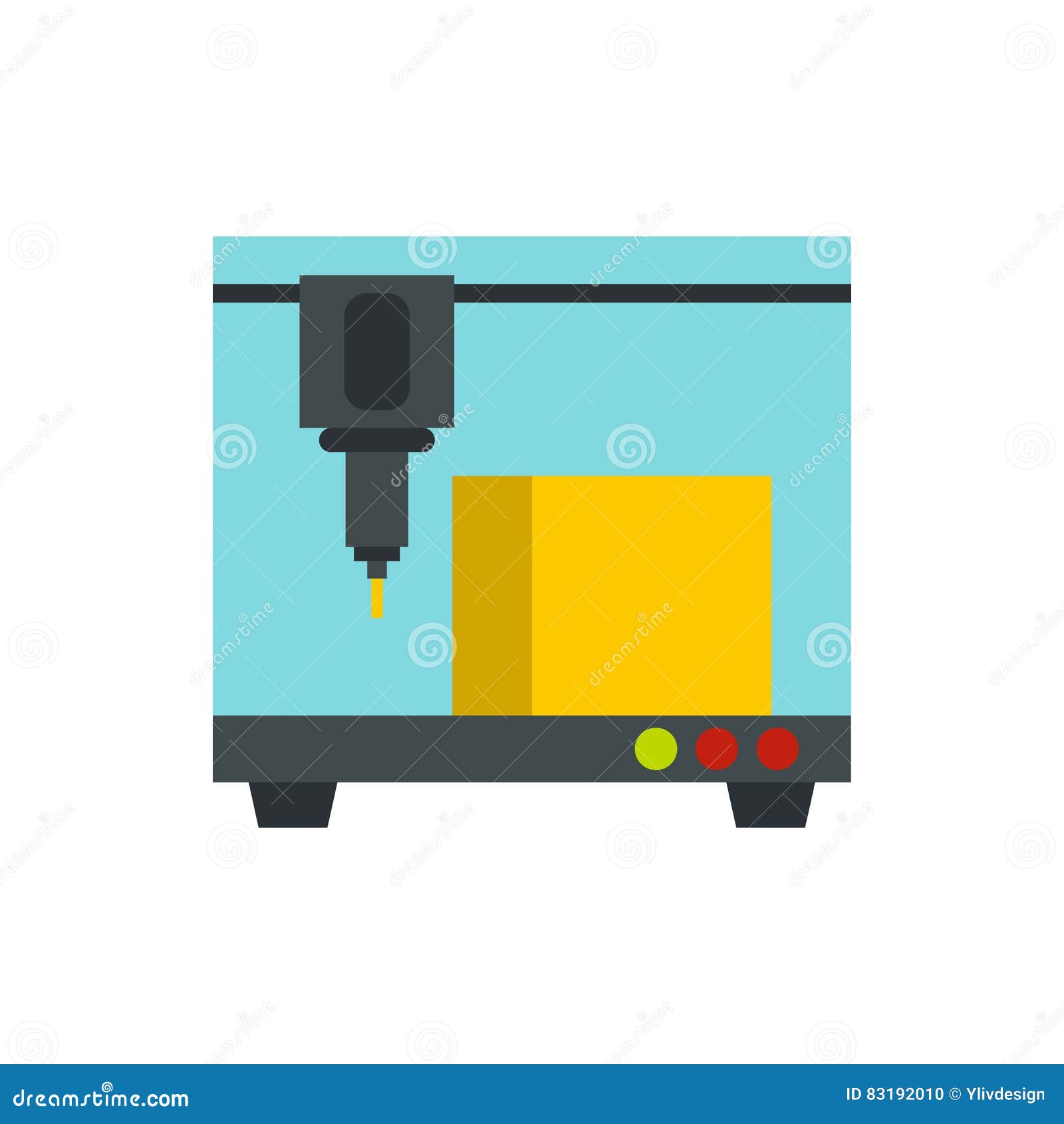 3D Printer Icon, Flat Style Stock Vector - Illustration of equipment ...